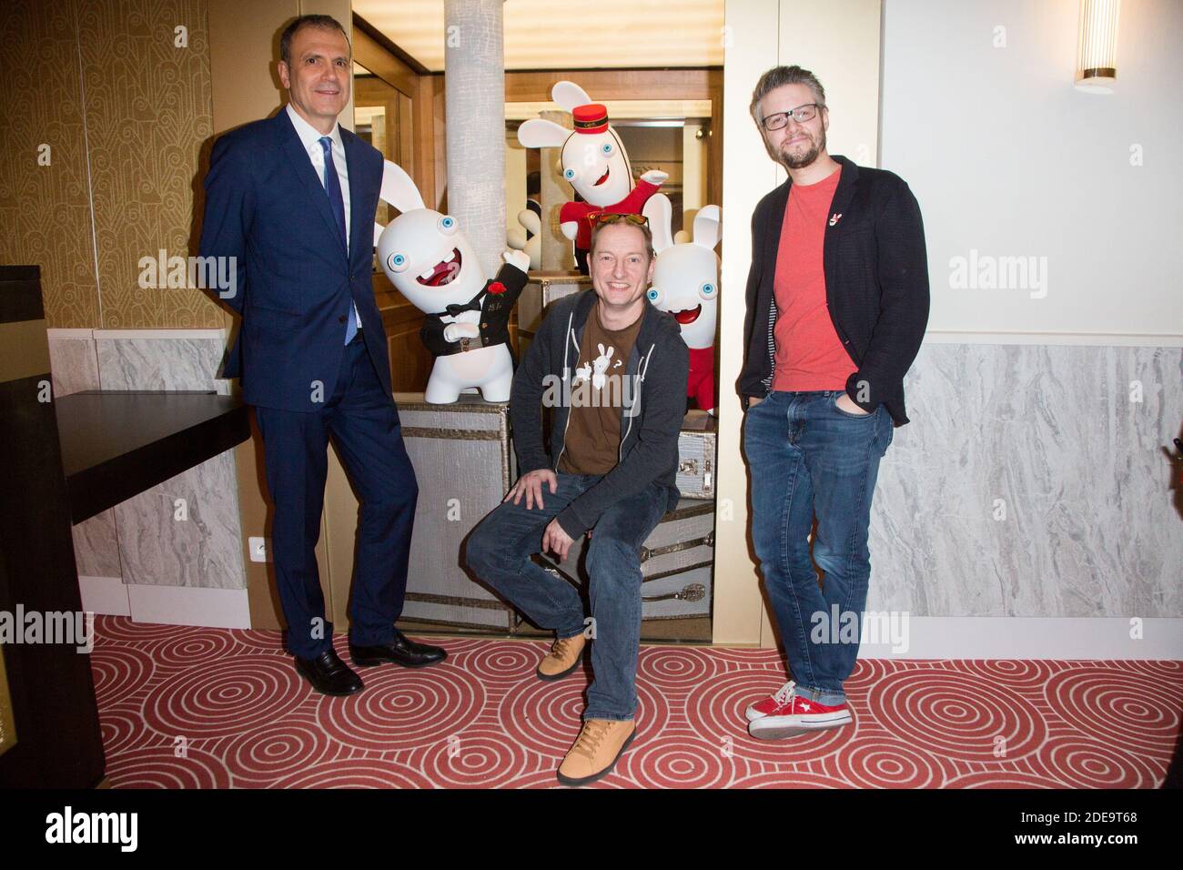 Yves Delhommeau and Lapins Cretins Ubisoft attends the Incroyable ...