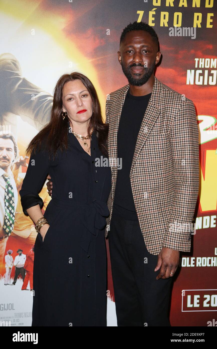 Karole Rocher et son compagnon Thomas N'Gijol lors de la Premiere de ...