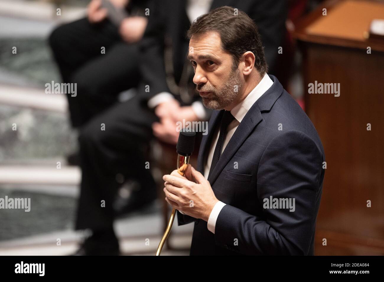 French Interior Minister Christophe Castaner attends a session of ...