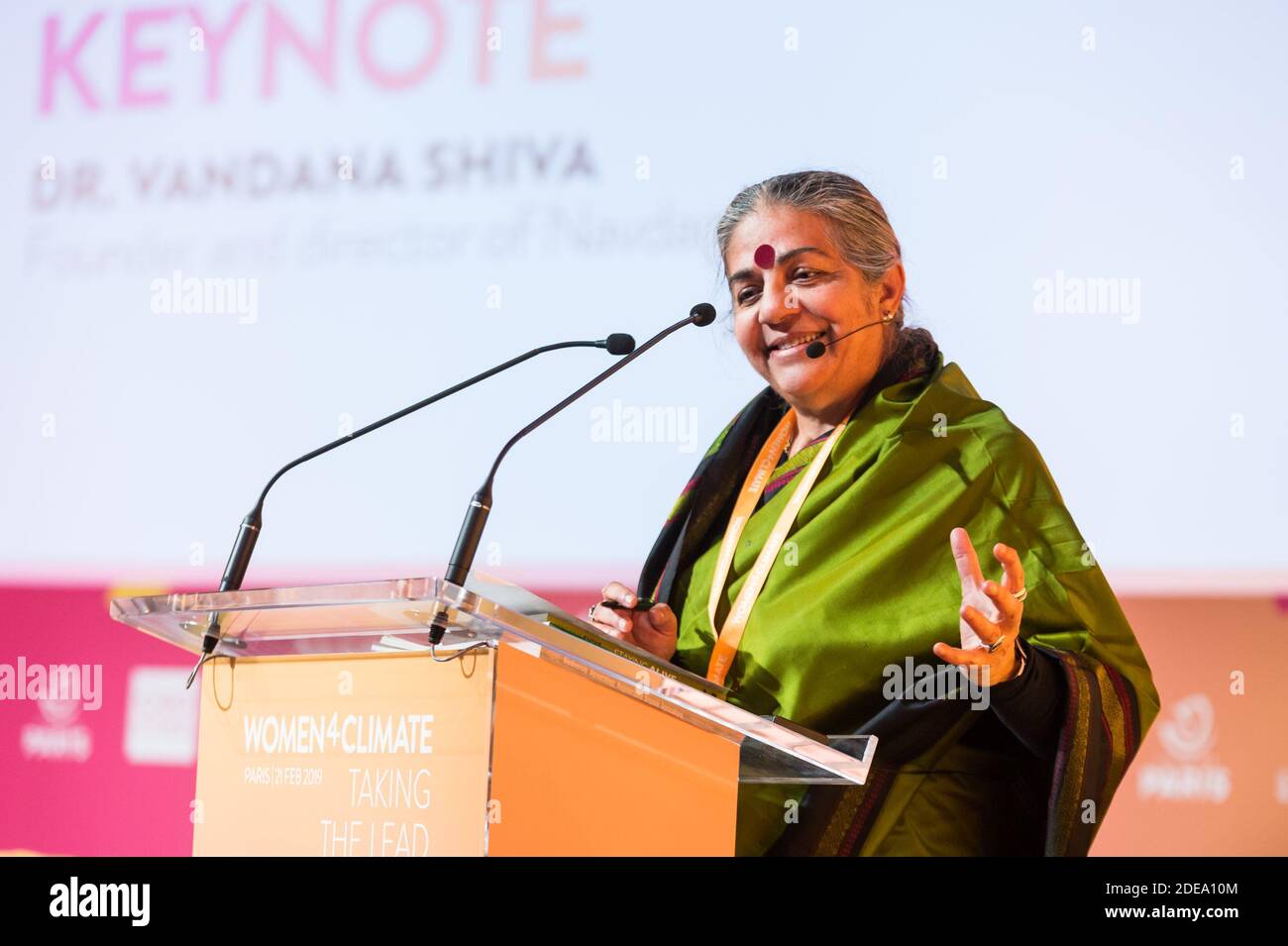 Dr Vandana Shiva, founder and director of Navdanya, during the Women 4 ...