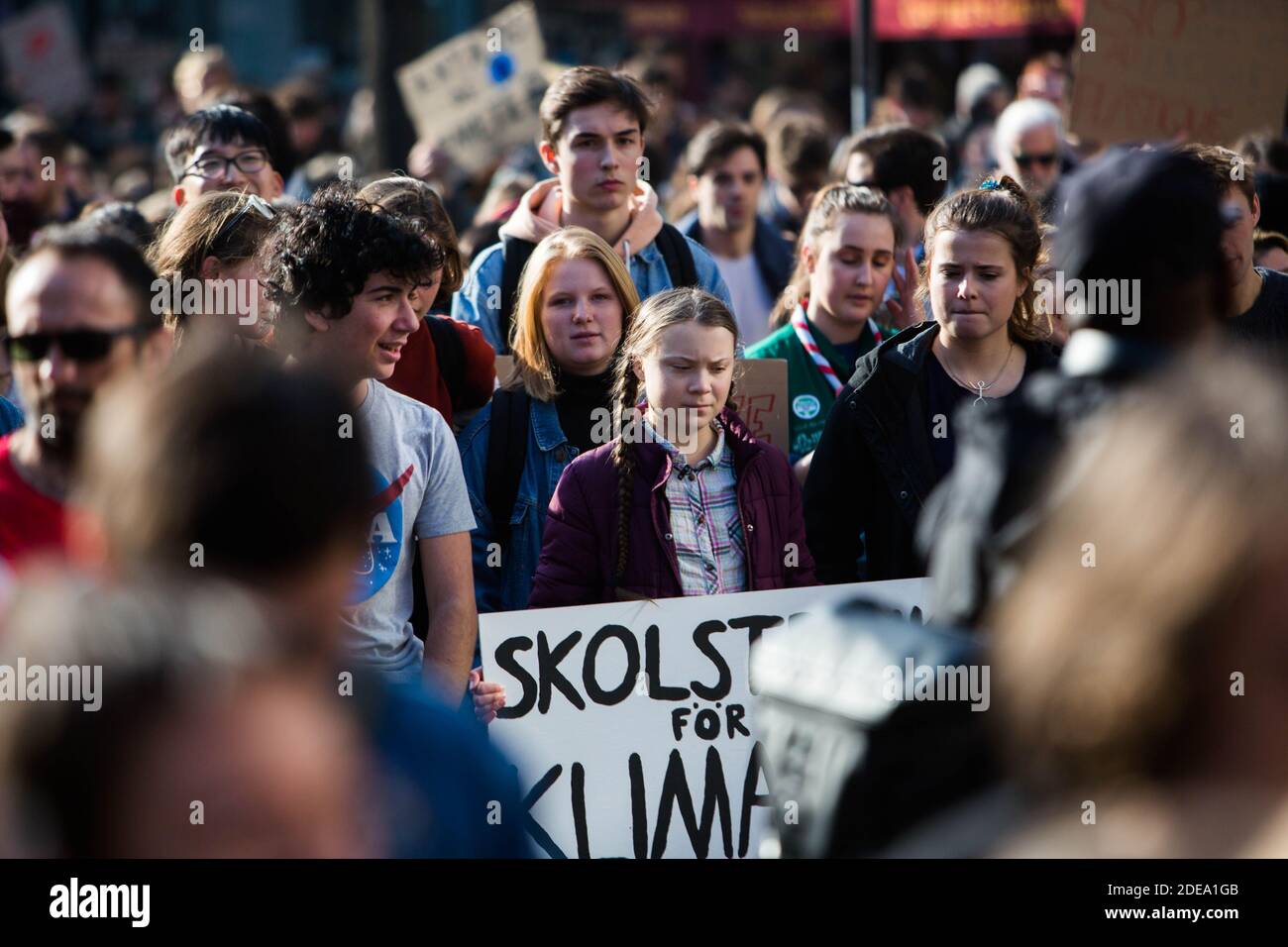 Greta Thunberg, the 16-year-old Swedish climate activist during the ...