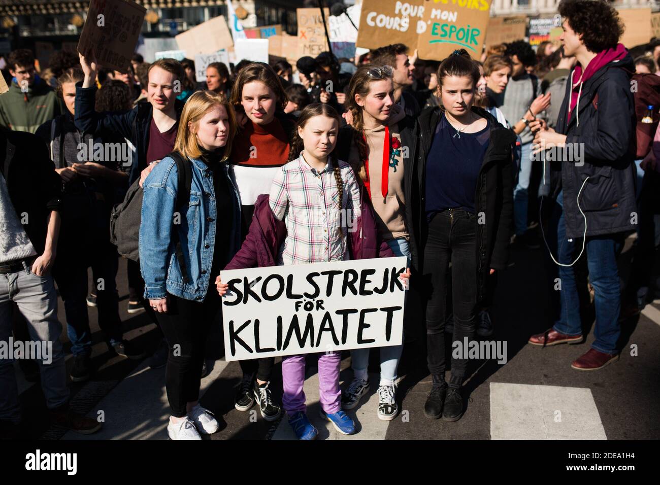 Greta Thunberg, the 16-year-old Swedish climate activist during the ...