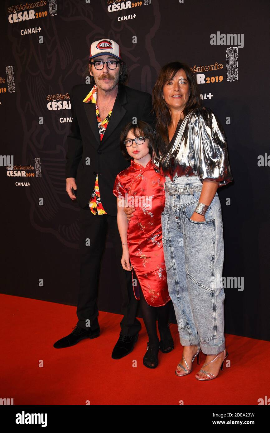 Romane Bohringer, Philippe Rebbot and their daughter Rose on the red ...