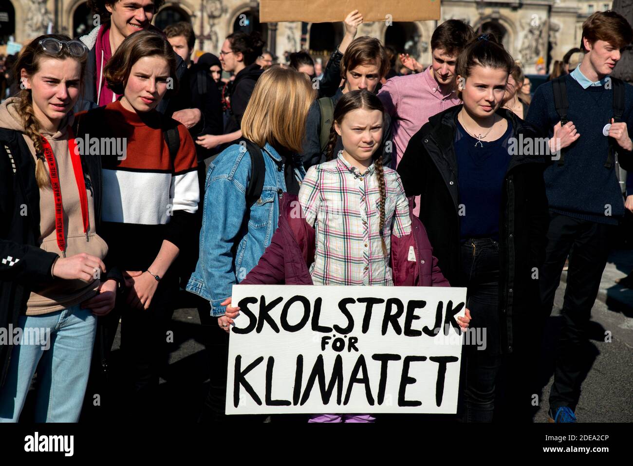 Greta Thunberg, the 16-year-old Swedish climate activist during the ...