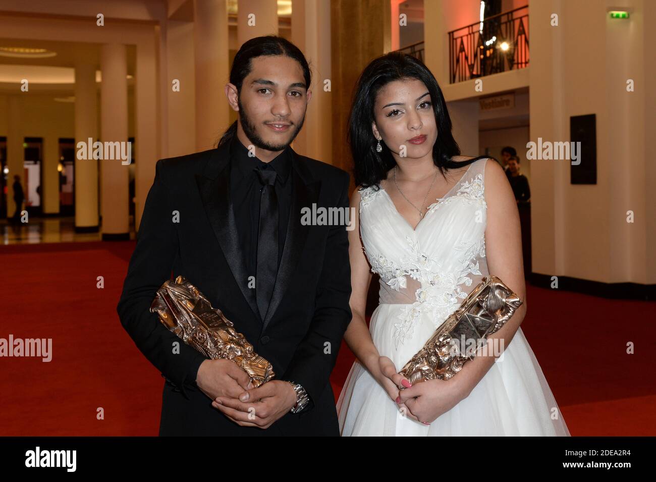 Best Young Actress Kenza Fortas and Best Young Actor Dylan Robert at ...