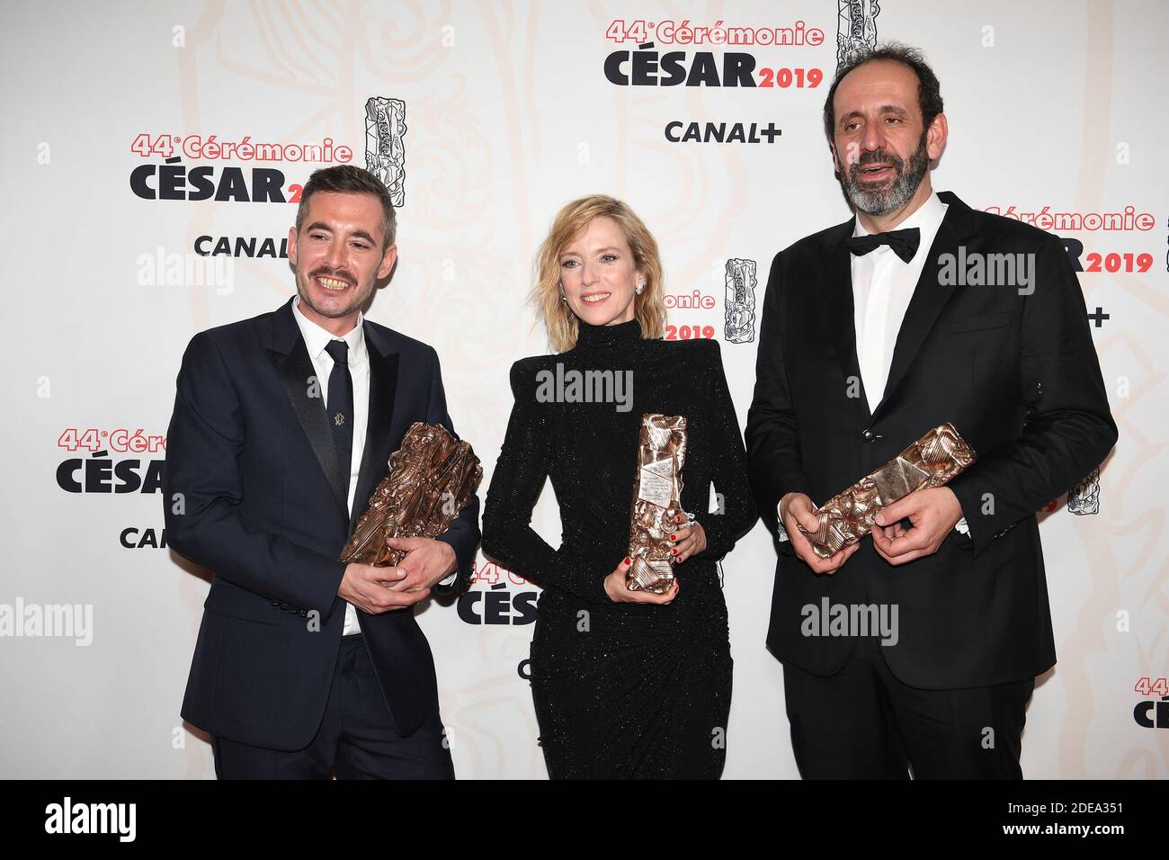 Xavier Legrand , Lea Drucker and Alexandre Gavras posing a the ...