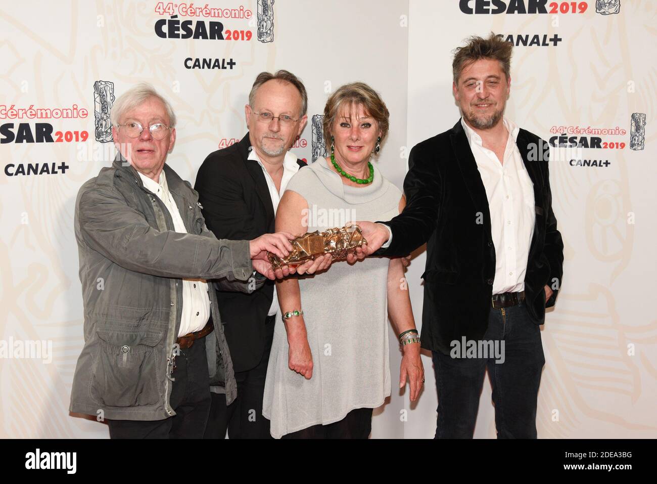 Jean Libon, Yves Hinant, Anne Gruwez and Bertrand Faivre posing for the ...
