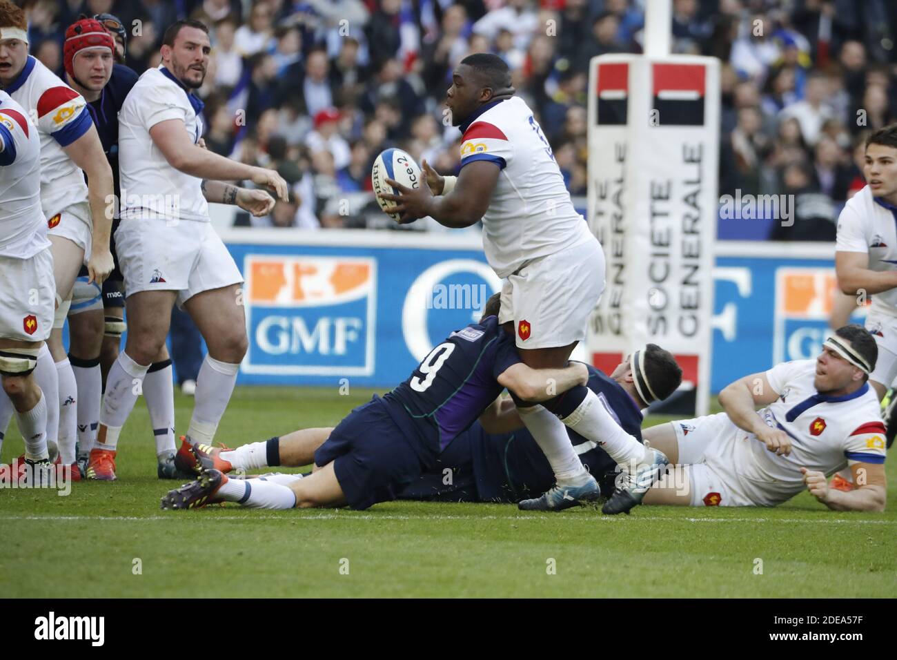 France's Demba Bamba during Rugby Guinness 6 Nations Tournament, France ...