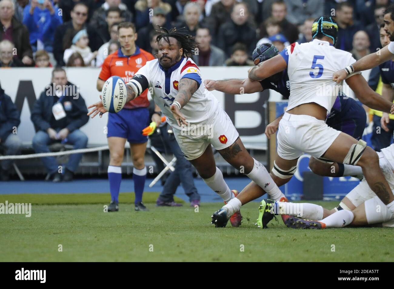 France's Mathieu Bastareaud during Rugby Guinness 6 Nations Tournament ...