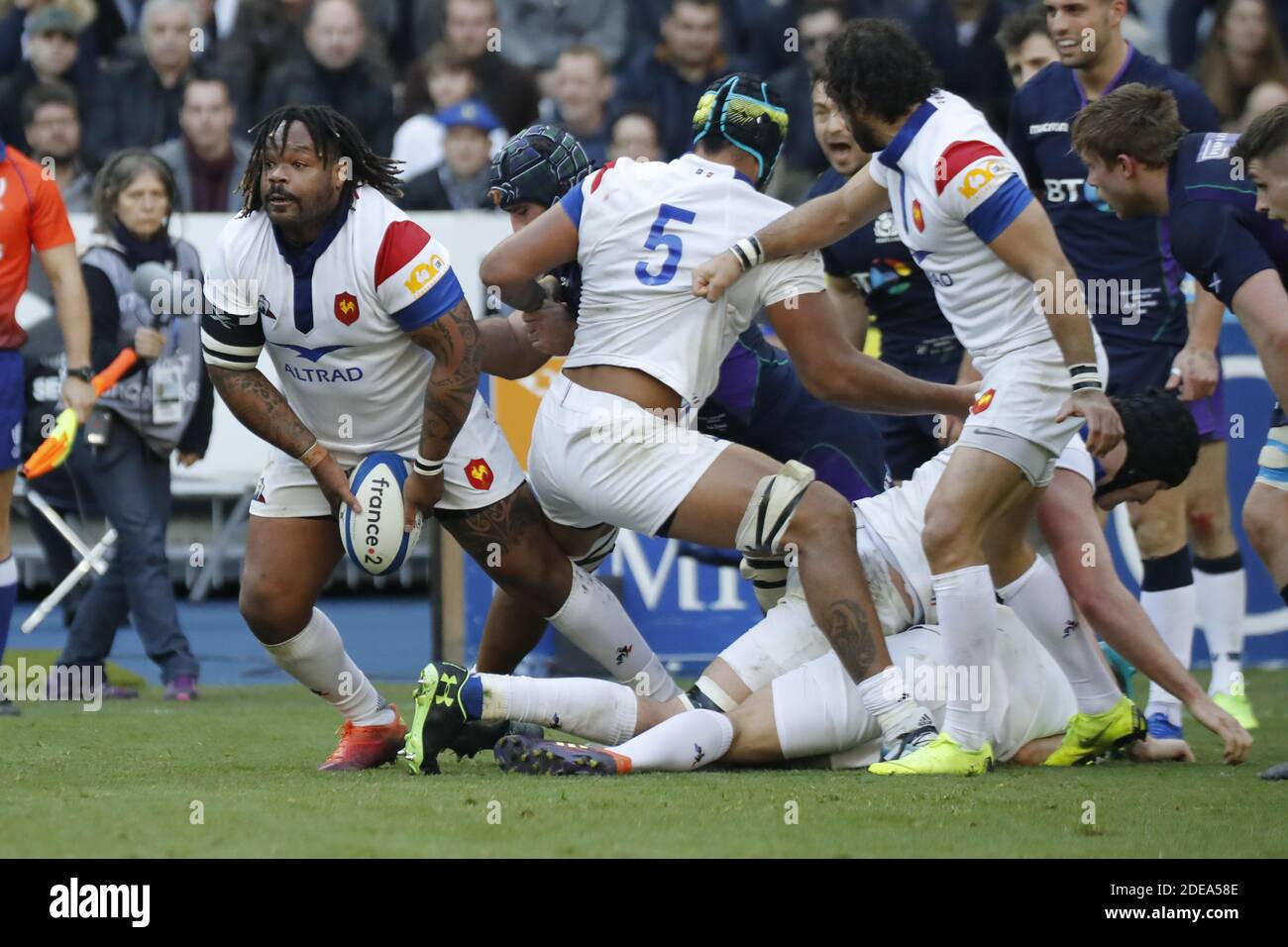 France's Mathieu Bastareaud during Rugby Guinness 6 Nations Tournament ...