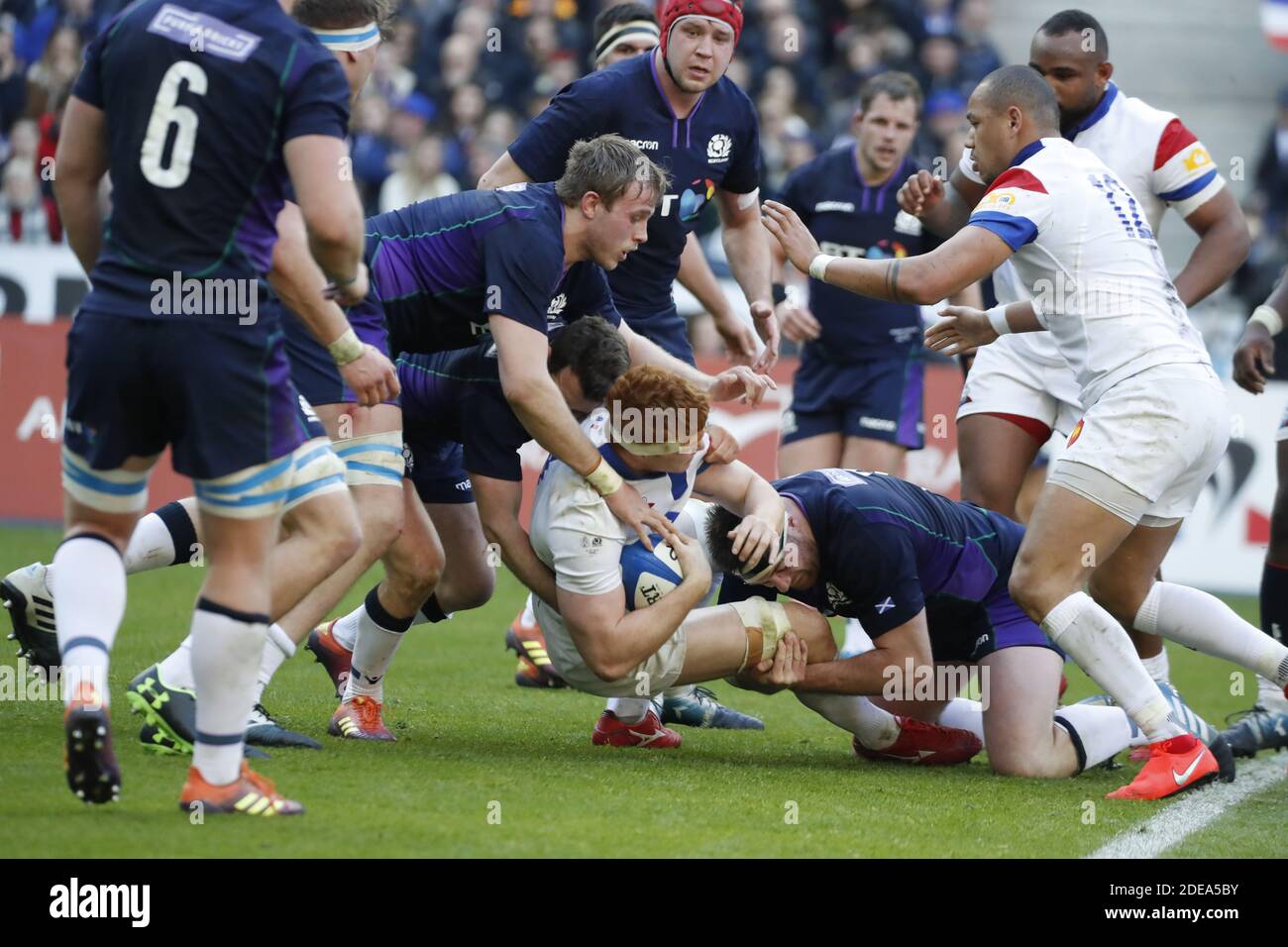 France's Felix Lambey during Rugby Guinness 6 Nations Tournament ...