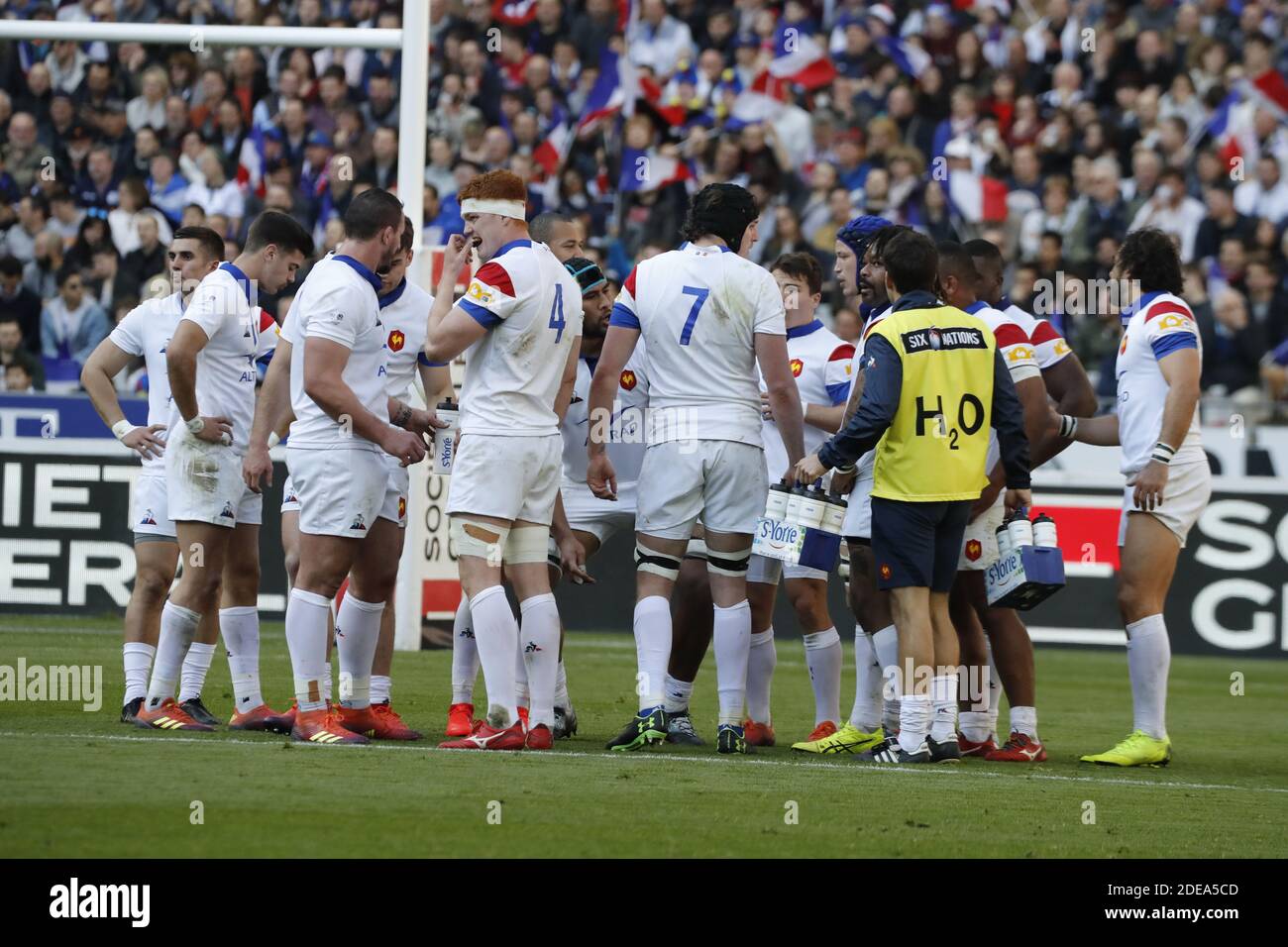 France's war council during Rugby Guinness 6 Nations Tournament, France ...
