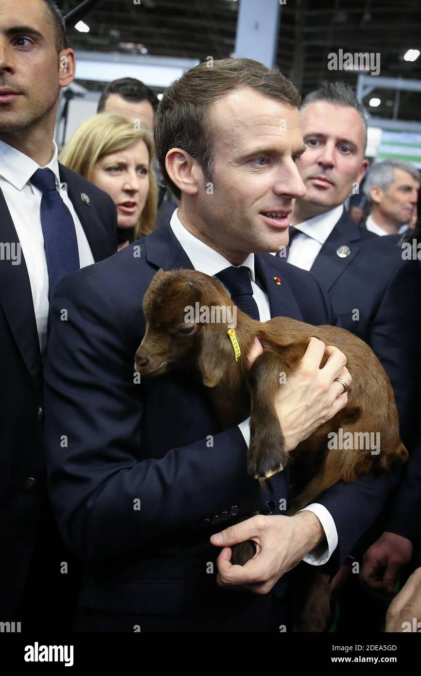 French President Emmanuel Macron visiting the 56th International ...