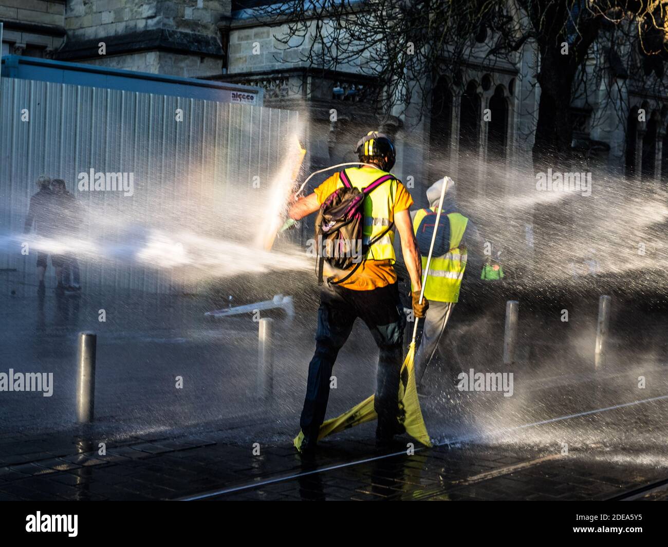 People from the yellow vest movement protest during the act 15 of the ...