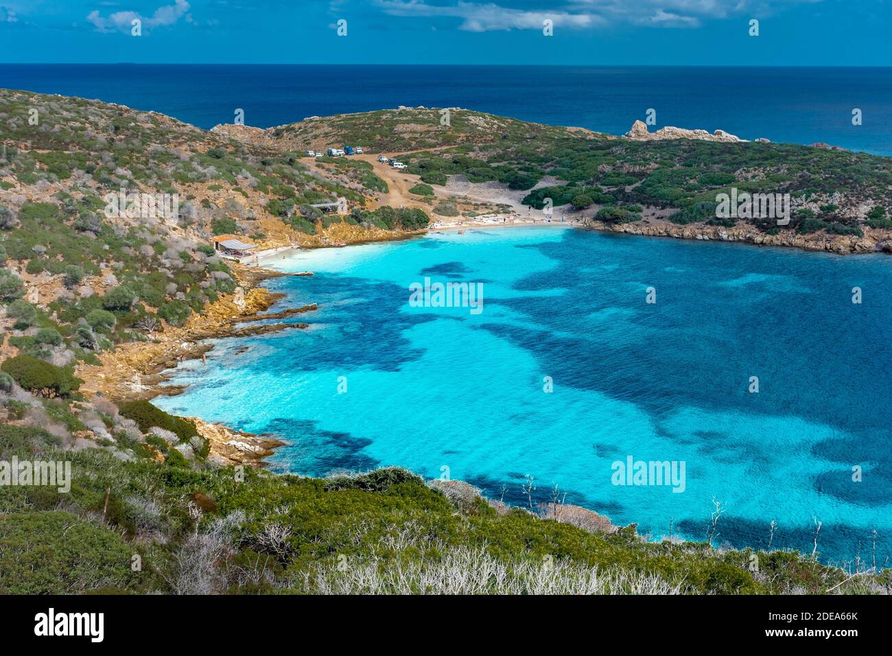 The amazing Cala Sabina beach in Asinara island, sardinia, Italy Stock ...