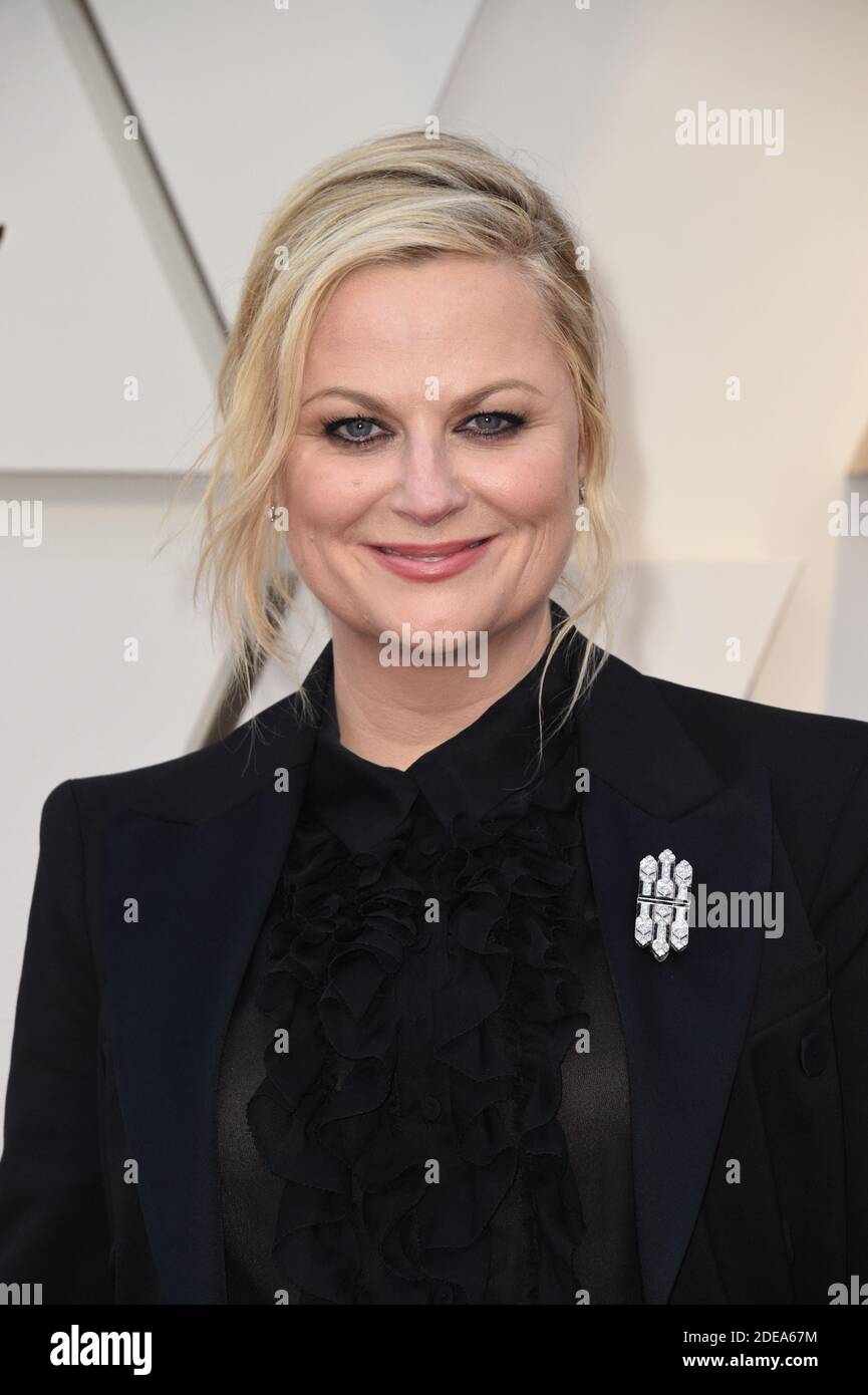 Amy Poehler walking the red carpet as arriving to the 91st Academy ...