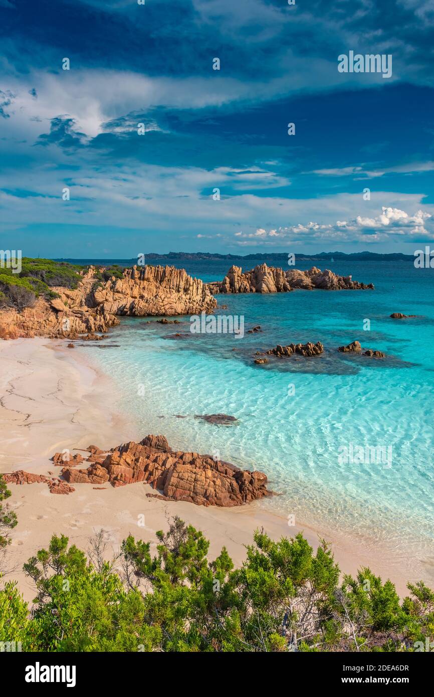 Amazing pink sand beach in Budelli Island, Maddalena Archipelago ...
