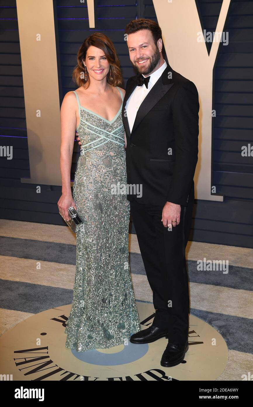 Cobie Smulders, Taran Killam attending the 2019 Vanity Fair Oscar Party ...