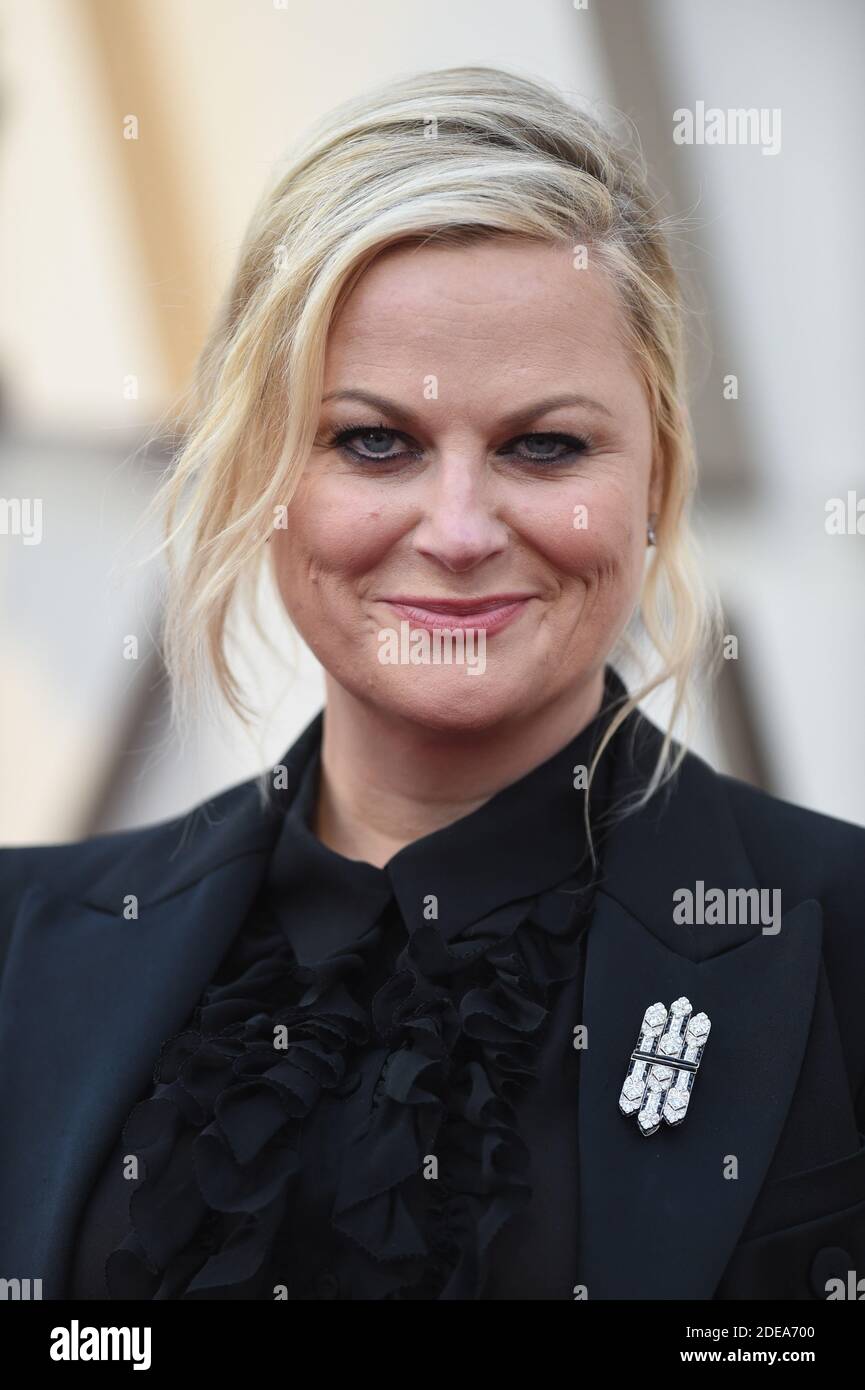 Amy Poehler walking the red carpet as arriving to the 91st Academy ...