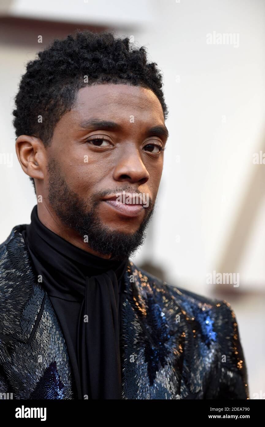Chadwick Boseman walking the red carpet as arriving to the 91st Academy ...