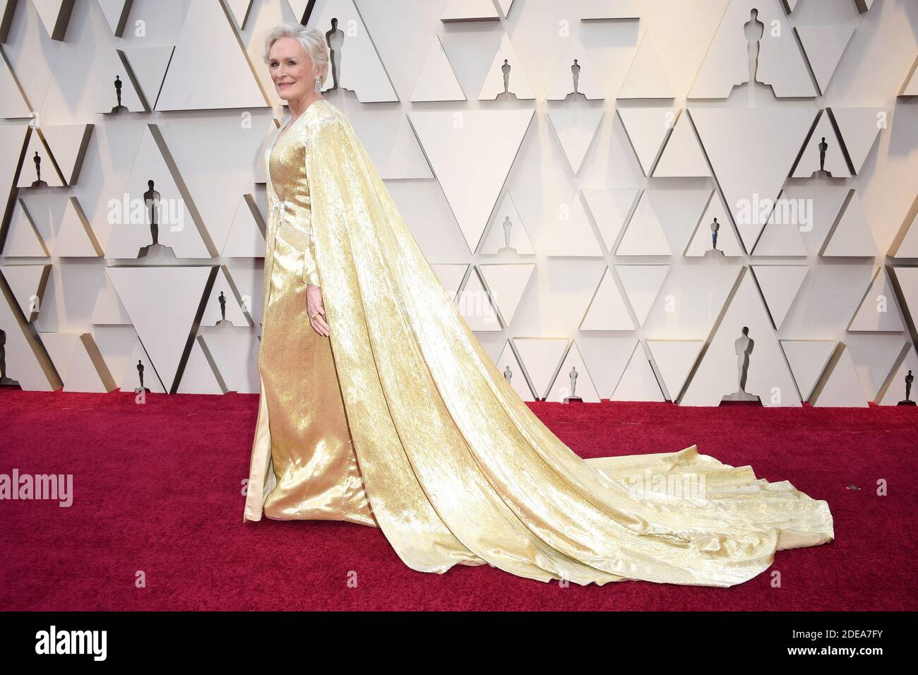Glenn Close walking the red carpet as arriving to the 91st Academy ...