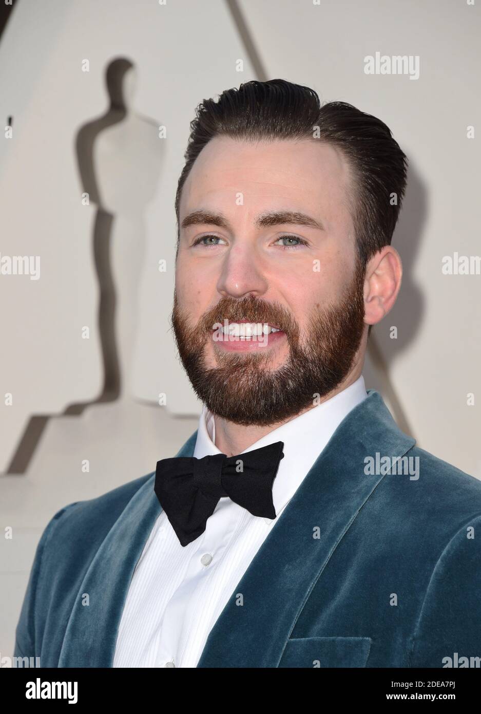 Chris Evans walking the red carpet as arriving to the 91st Academy ...