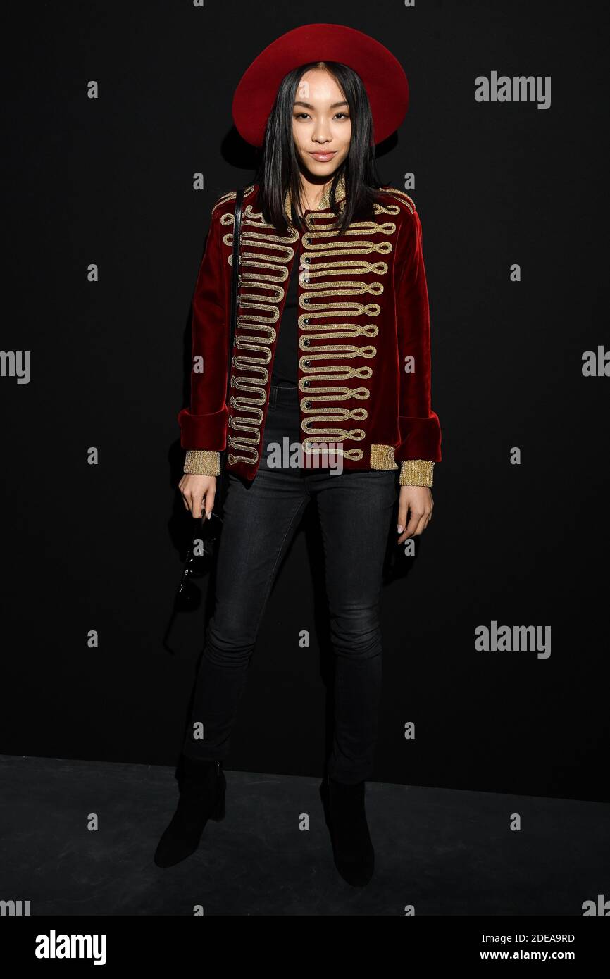 Lexie Liu attends the Saint Laurent show as part of the Paris Fashion ...