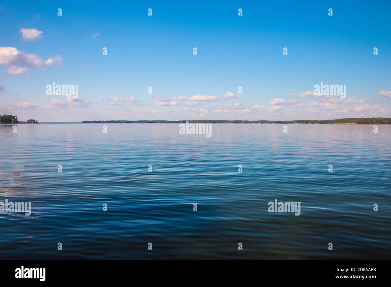 A beautiful calm lake scene in the country in Georgia Stock Photo - Alamy