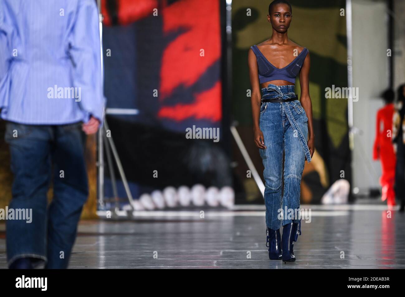 A model walks the runway during the Unravel Project show as part of ...