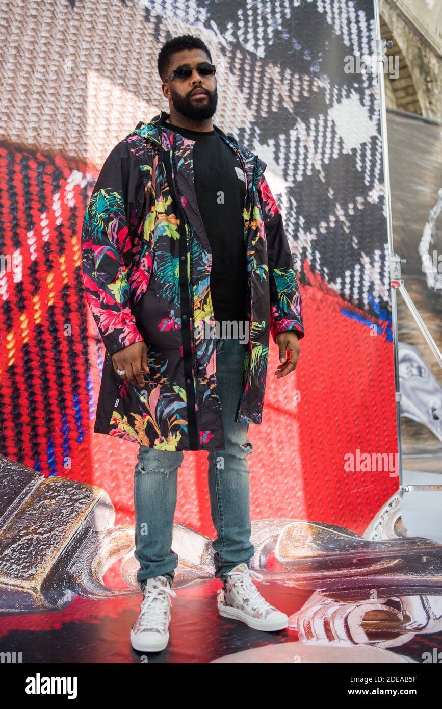 Starino poses before the Unravel Project show as part of Paris Fashion ...