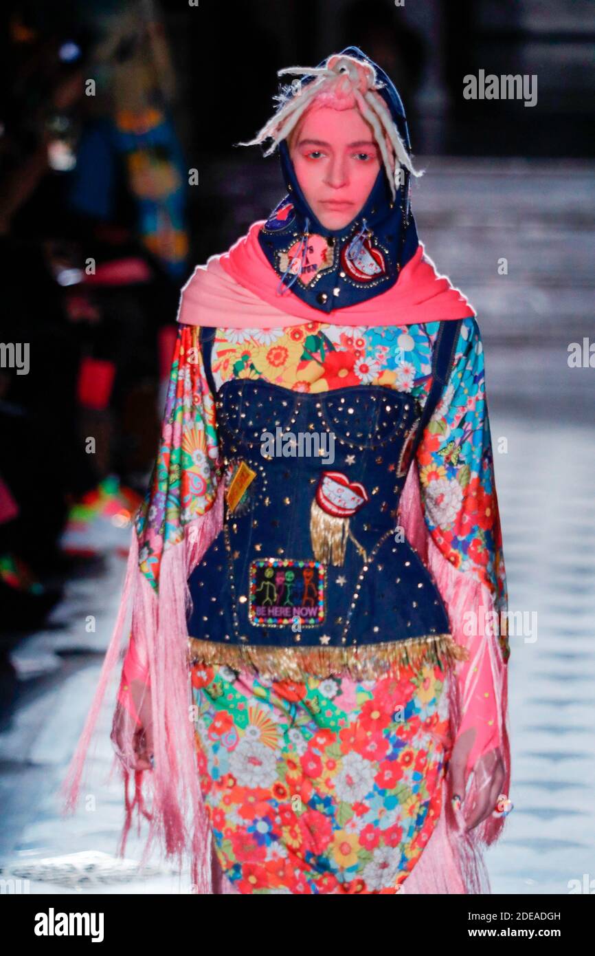 A model walks the runway during the Manish Arora womenswear Fall-Winter ...