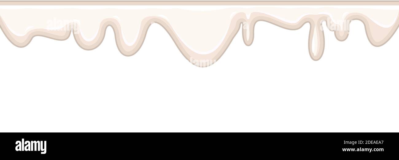 Flows of white liquid. Dairy, yogurt, ice cream or milk. White paint ...
