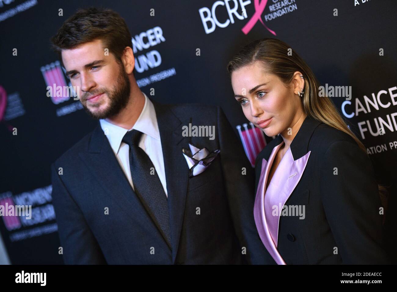 Liam Hemsworth and Miley Cyrus attend the Women's Cancer Research Fund ...