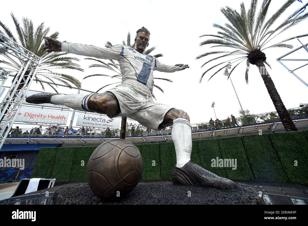 David Beckham's Statue Unveiling in front of the Dignity Health Sports ...