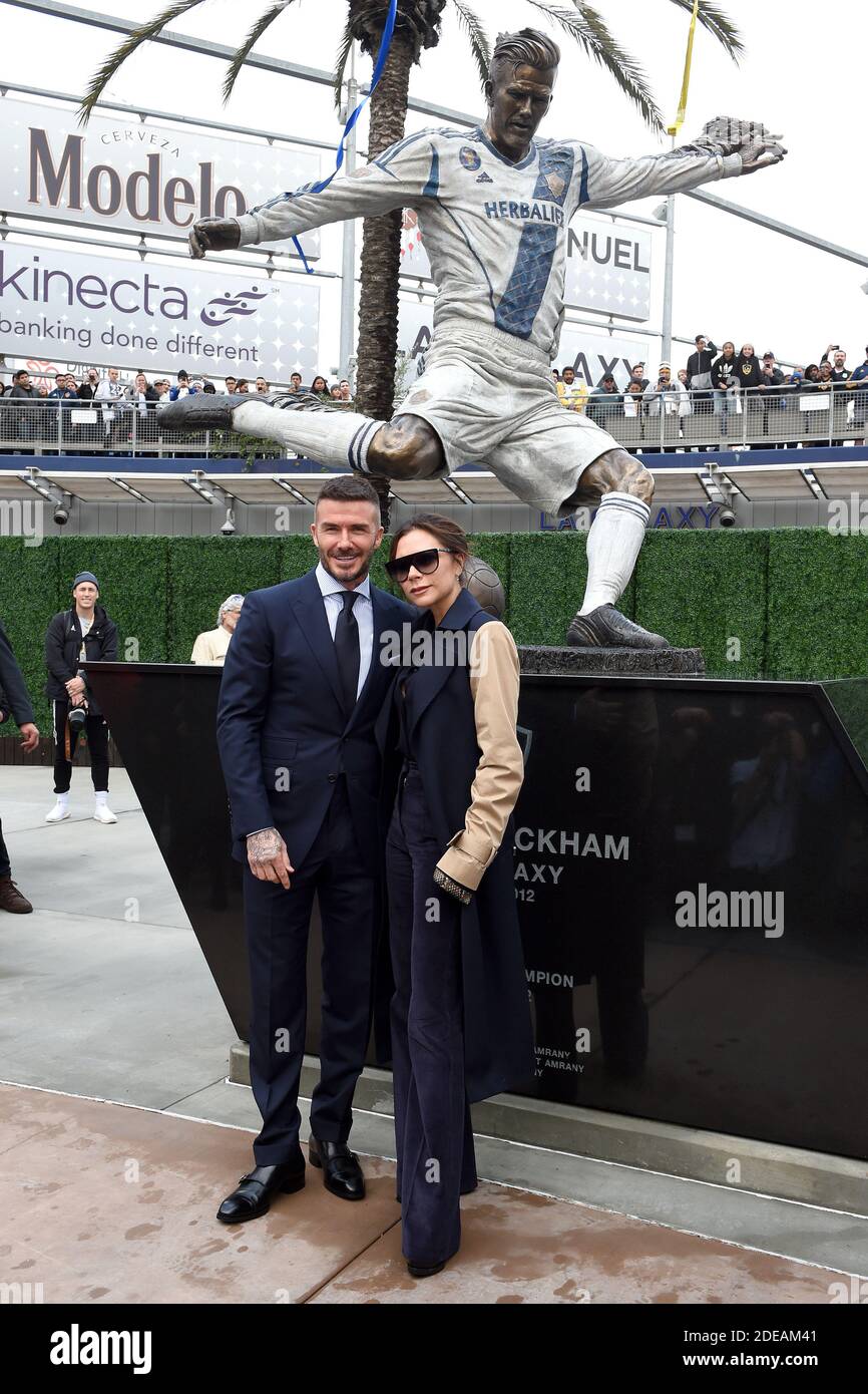 Victoria Beckham attends the David Beckham's Statue Unveiling in front ...