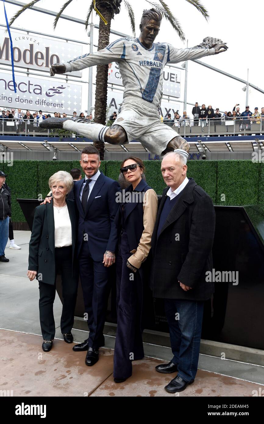 Victoria Beckham attends the David Beckham's Statue Unveiling in front ...