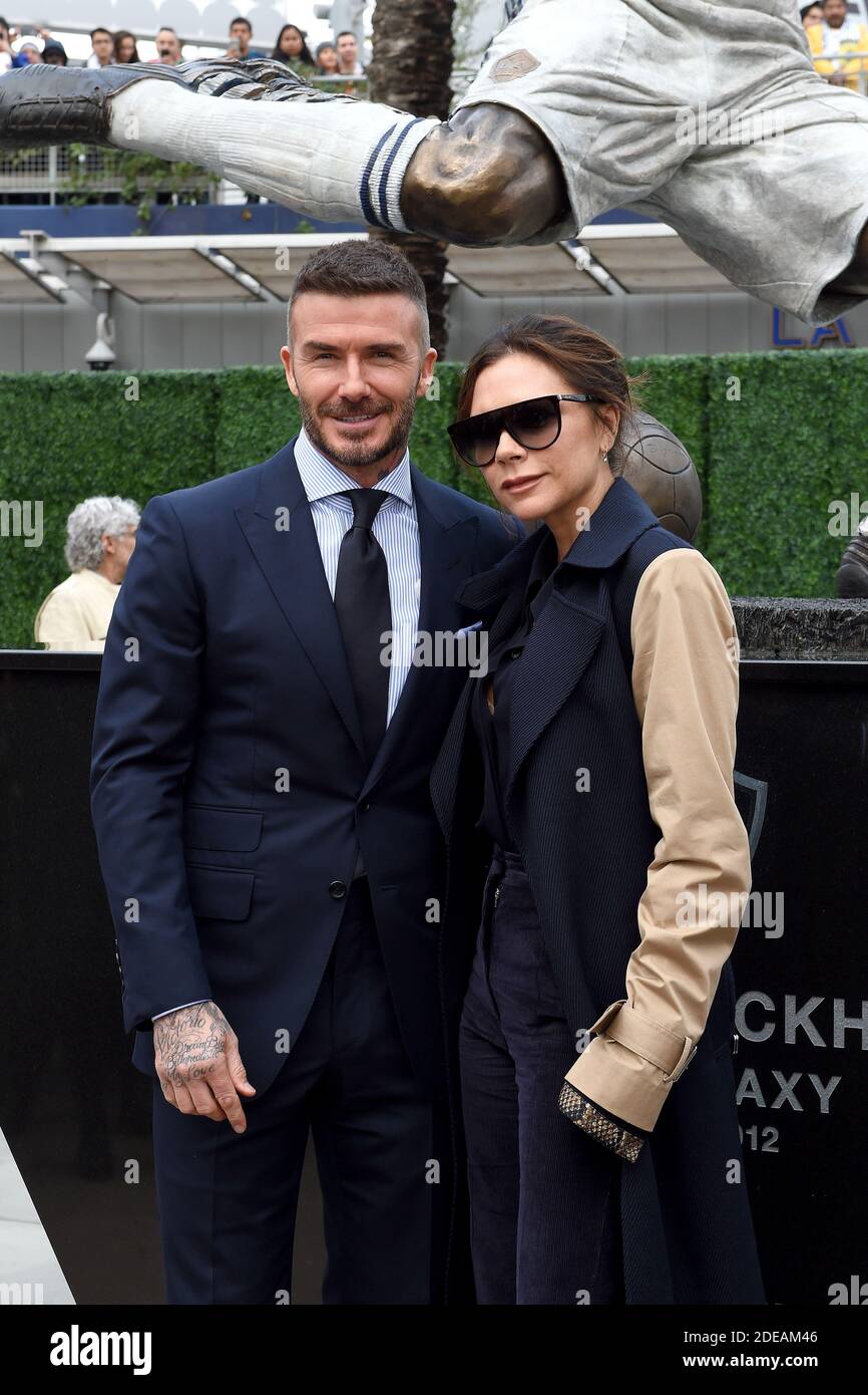 Victoria Beckham attends the David Beckham's Statue Unveiling in front ...
