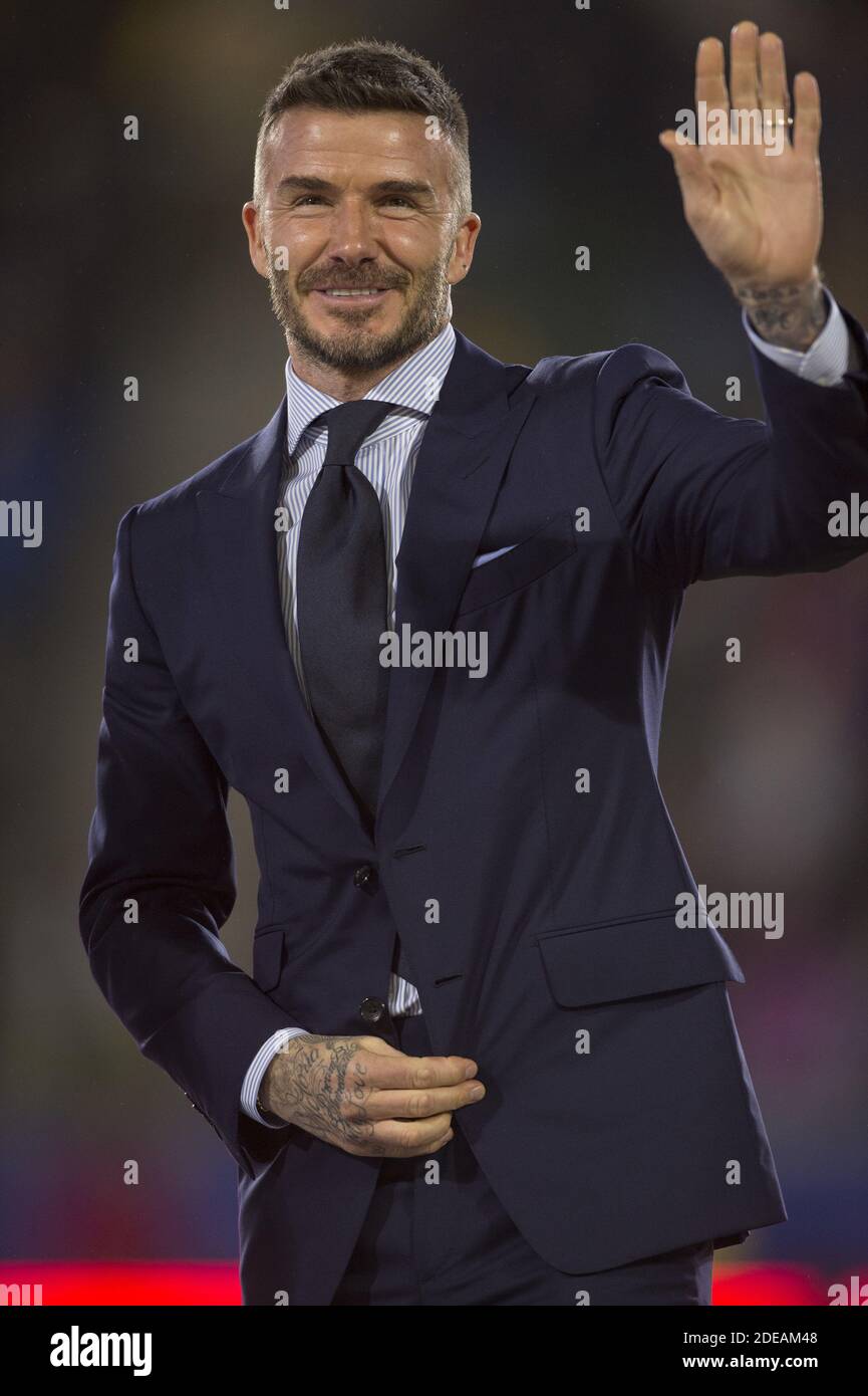 David Beckham's Statue Unveiling in front of the Dignity Health Sports ...