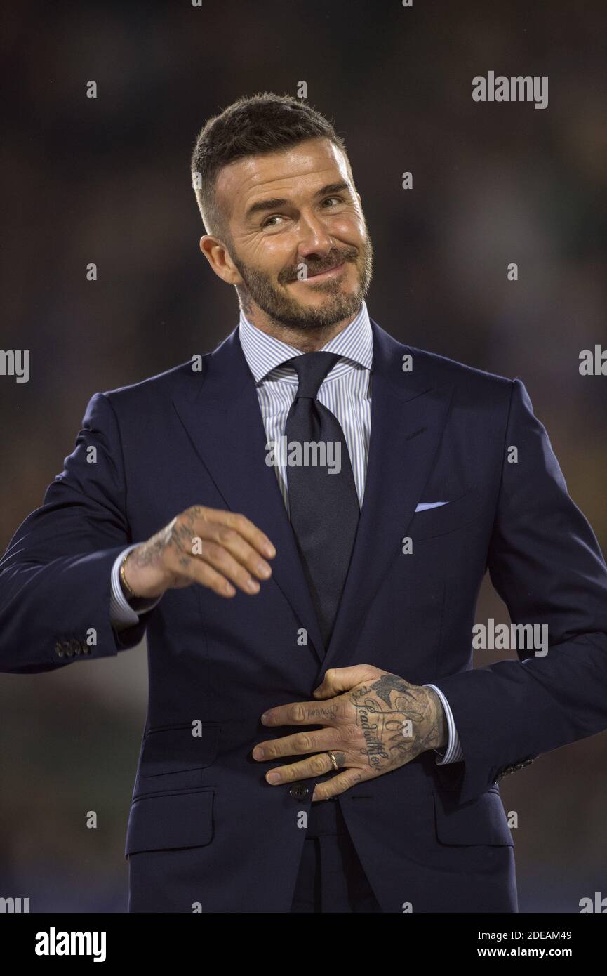 David Beckham's Statue Unveiling in front of the Dignity Health Sports ...
