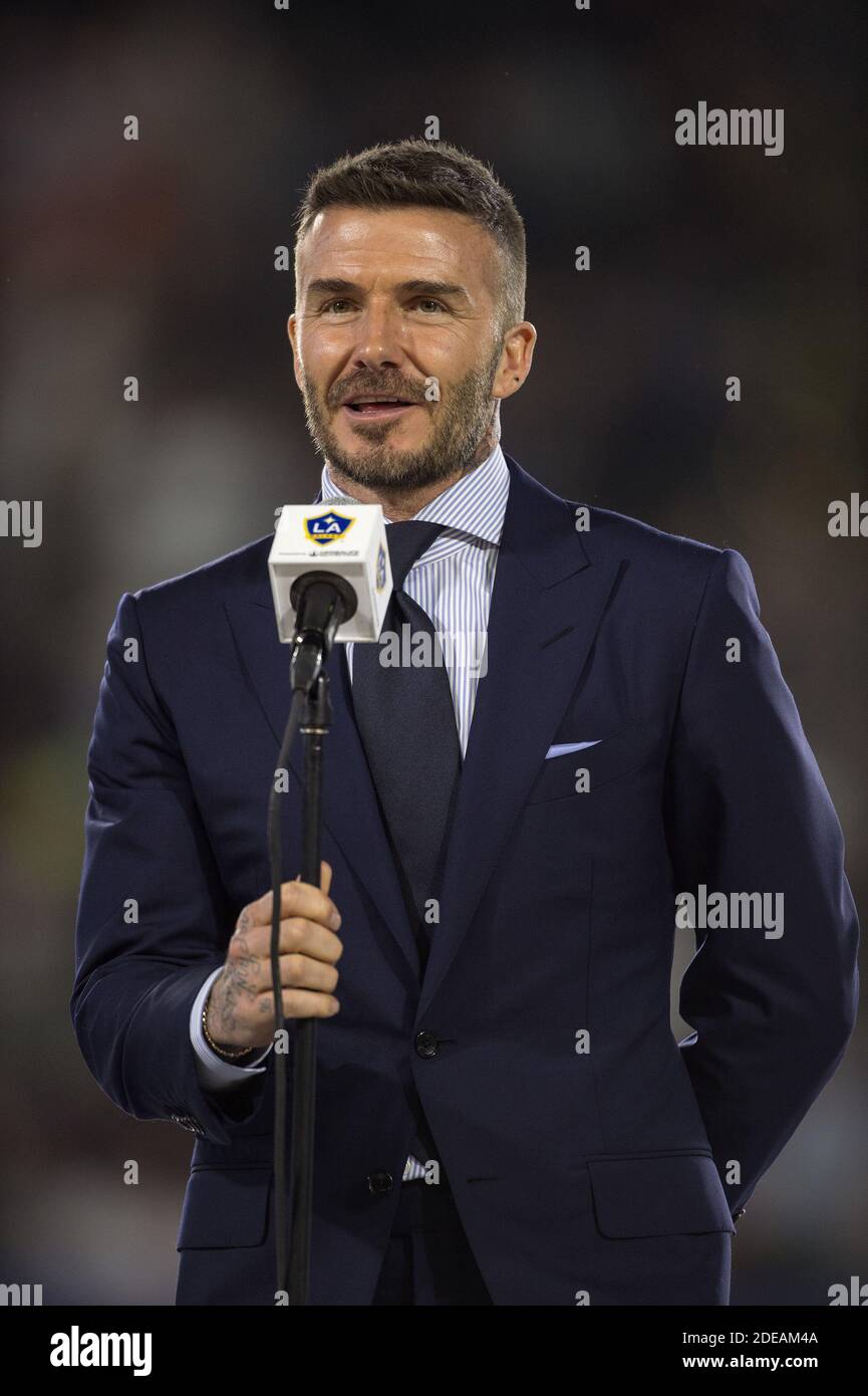 David Beckham's Statue Unveiling in front of the Dignity Health Sports ...