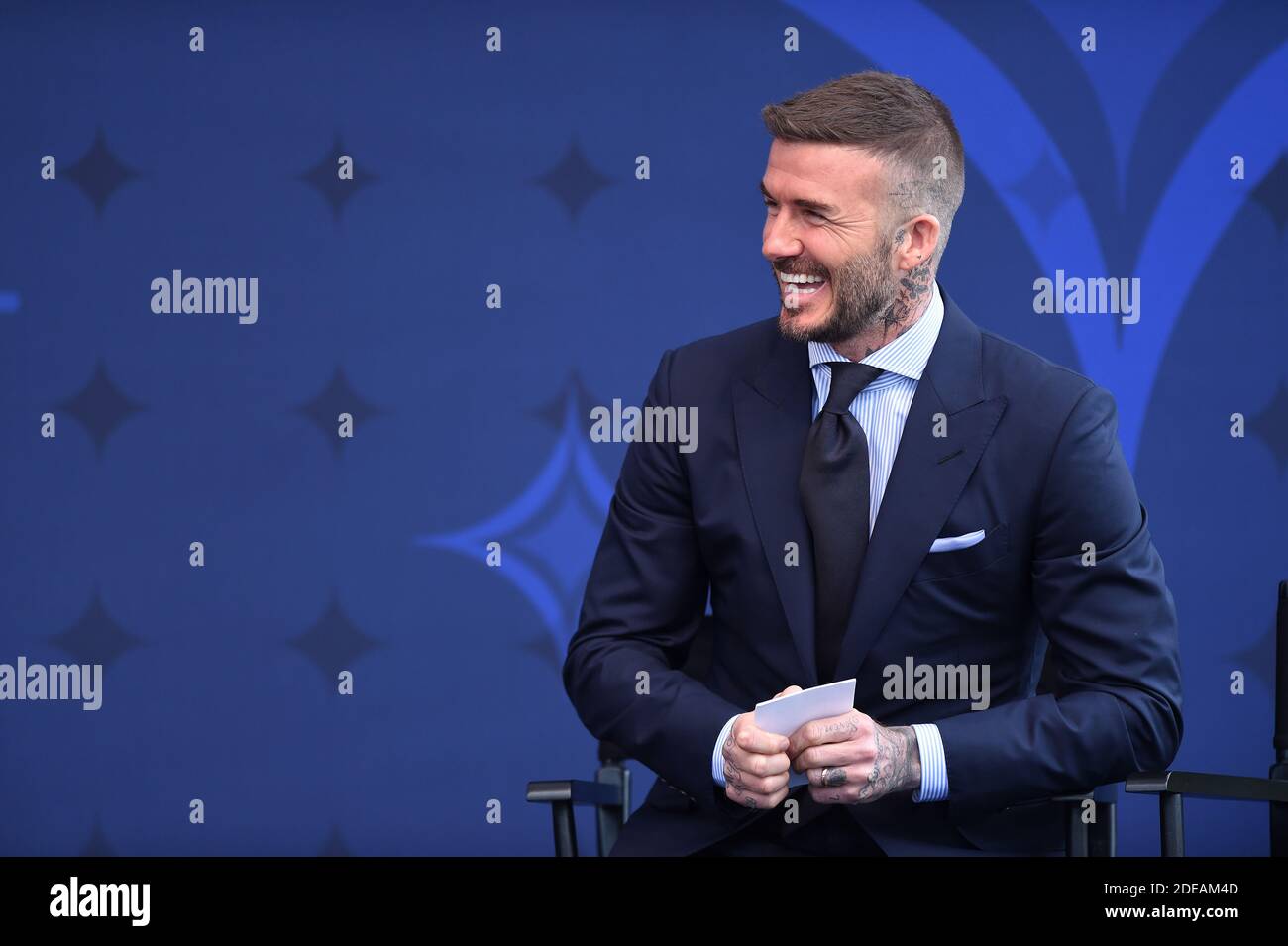 David Beckham's Statue Unveiling in front of the Dignity Health Sports ...