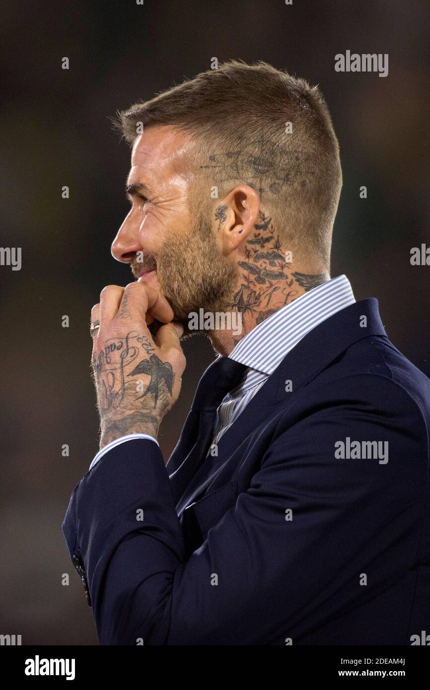 David Beckham's Statue Unveiling in front of the Dignity Health Sports ...