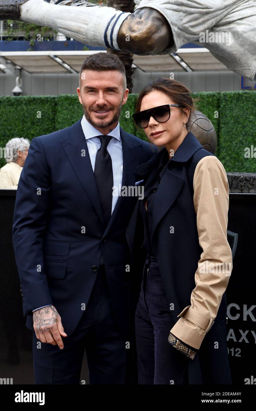 Victoria Beckham attends the David Beckham's Statue Unveiling in front ...