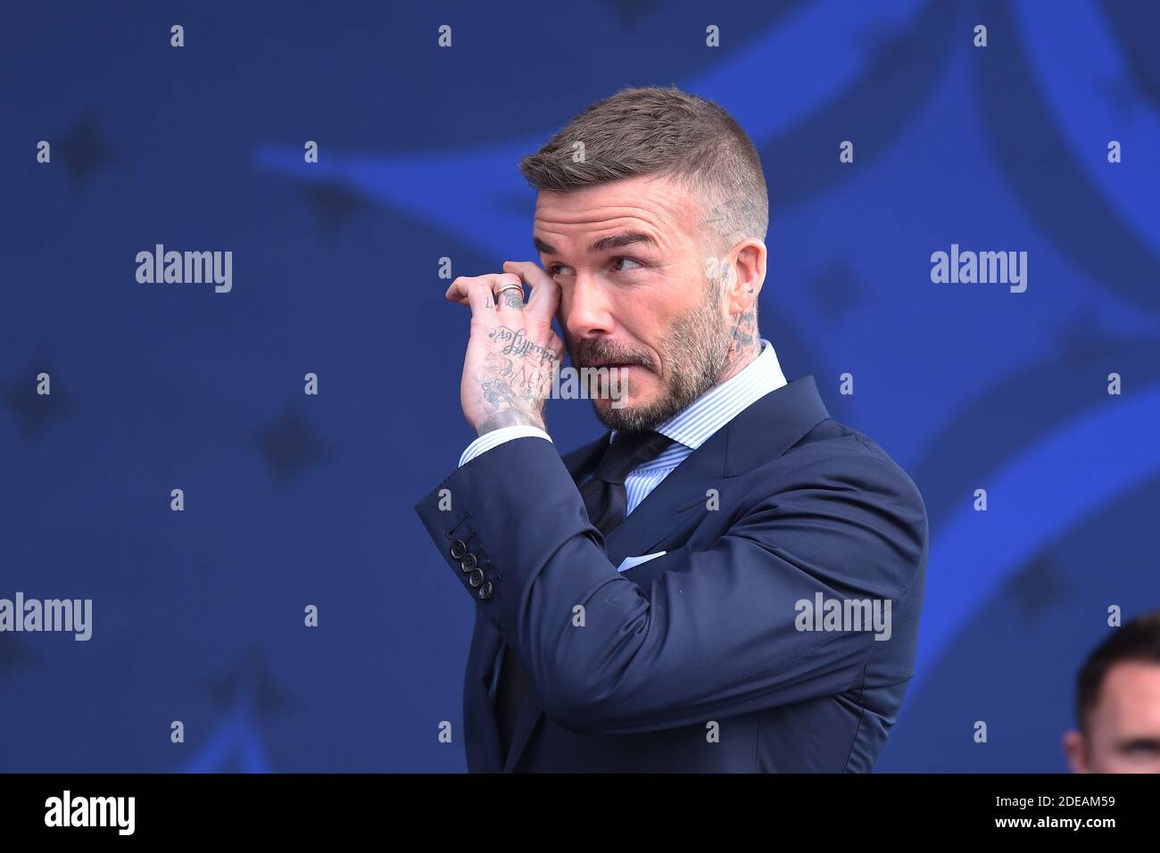 David Beckham's Statue Unveiling in front of the Dignity Health Sports ...
