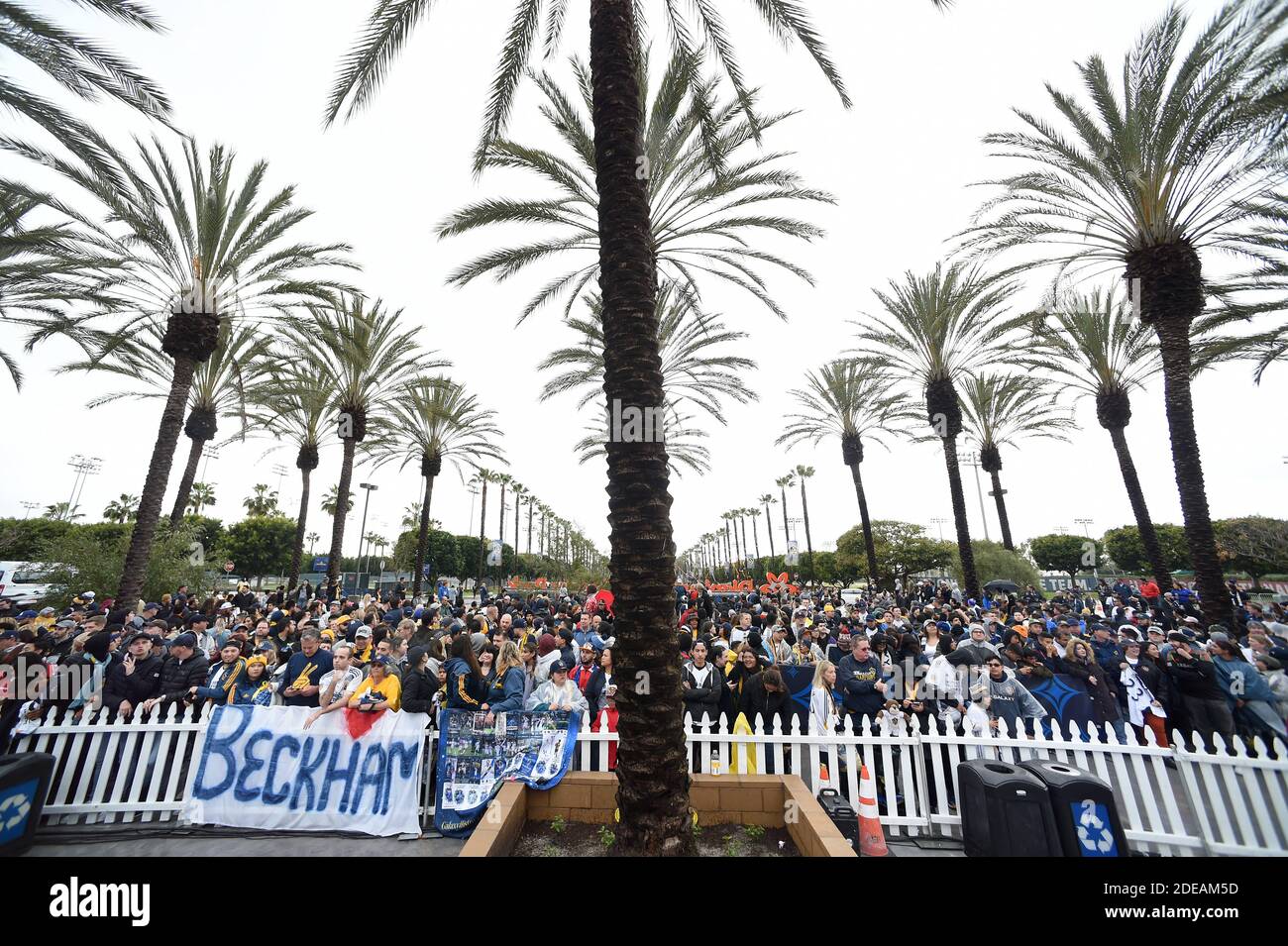 David Beckham's Statue Unveiling in front of the Dignity Health Sports ...
