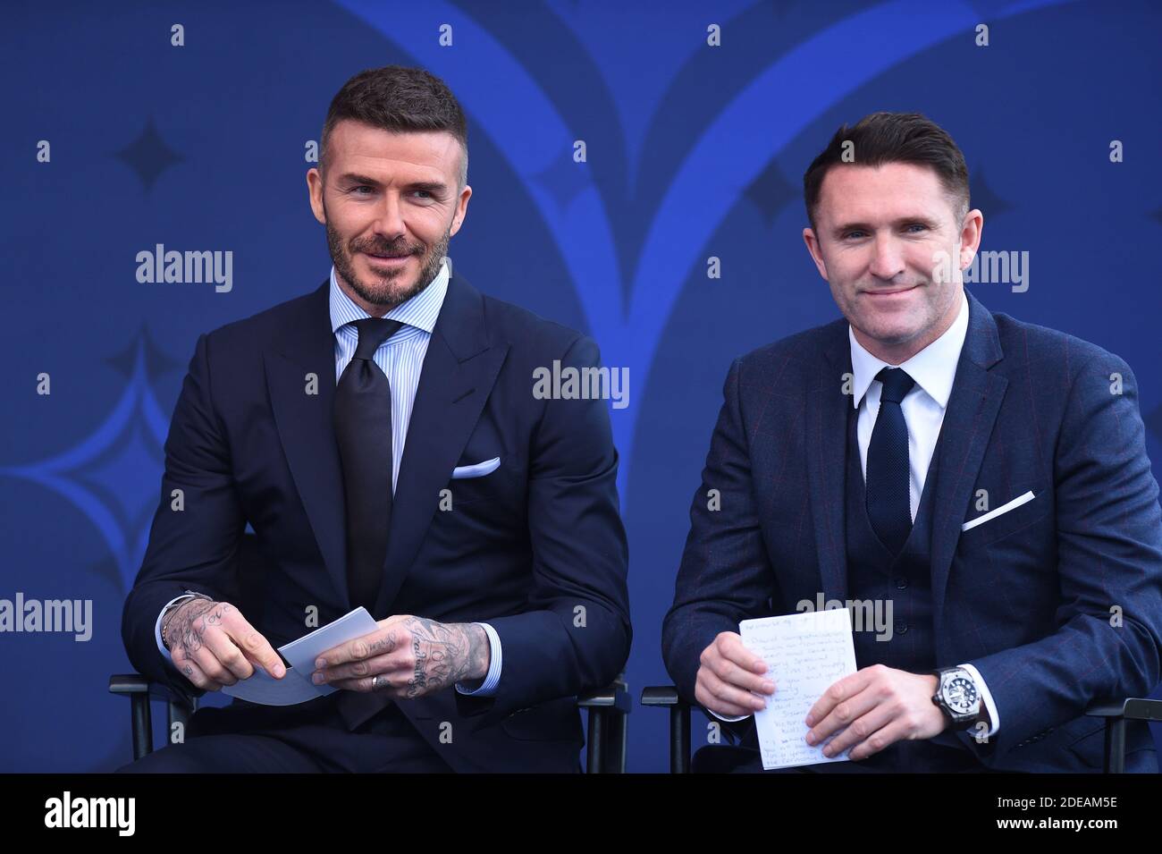 Robbie Keane attends the David Beckham's Statue Unveiling in front of ...