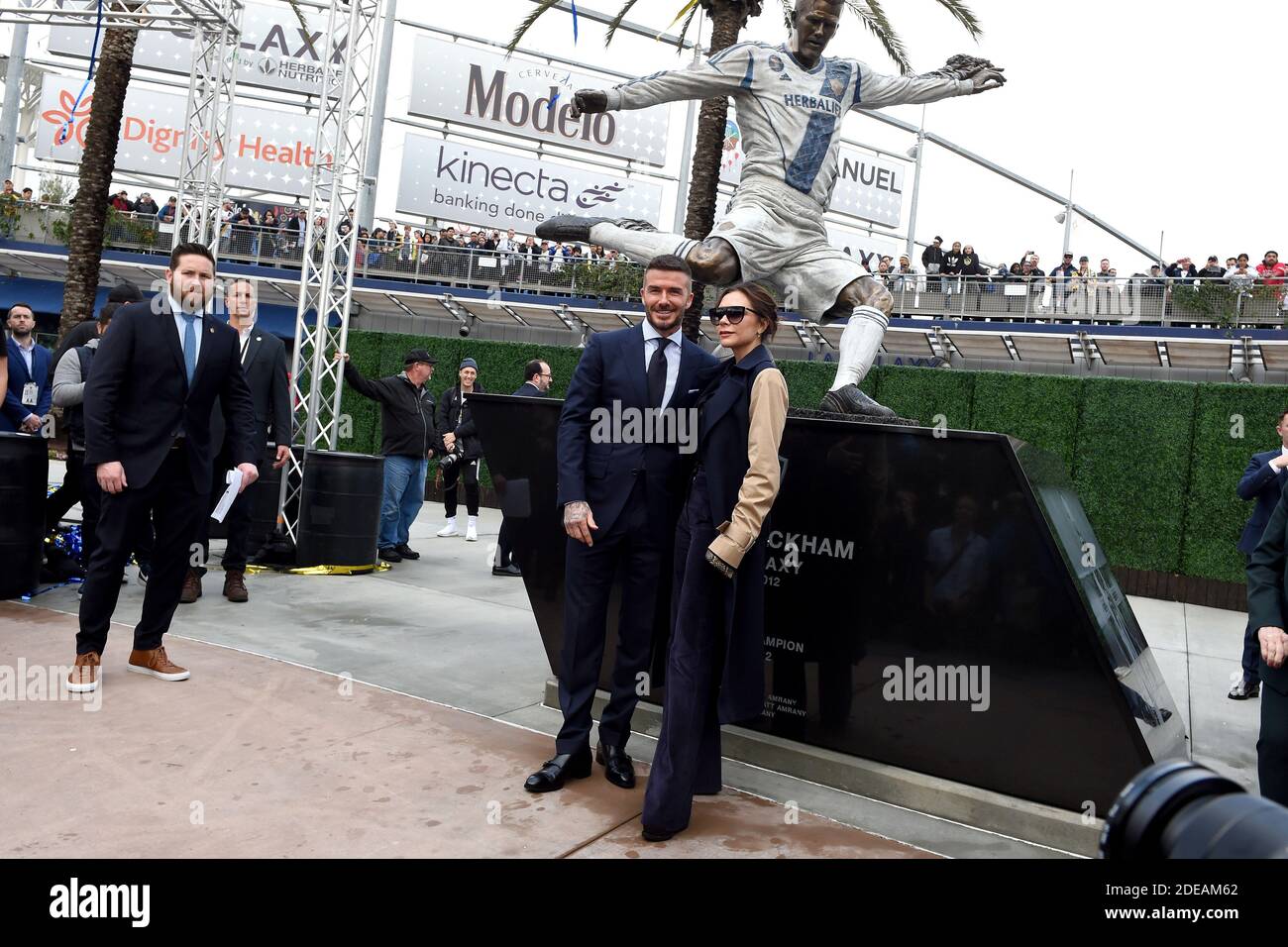 Victoria Beckham attends the David Beckham's Statue Unveiling in front ...