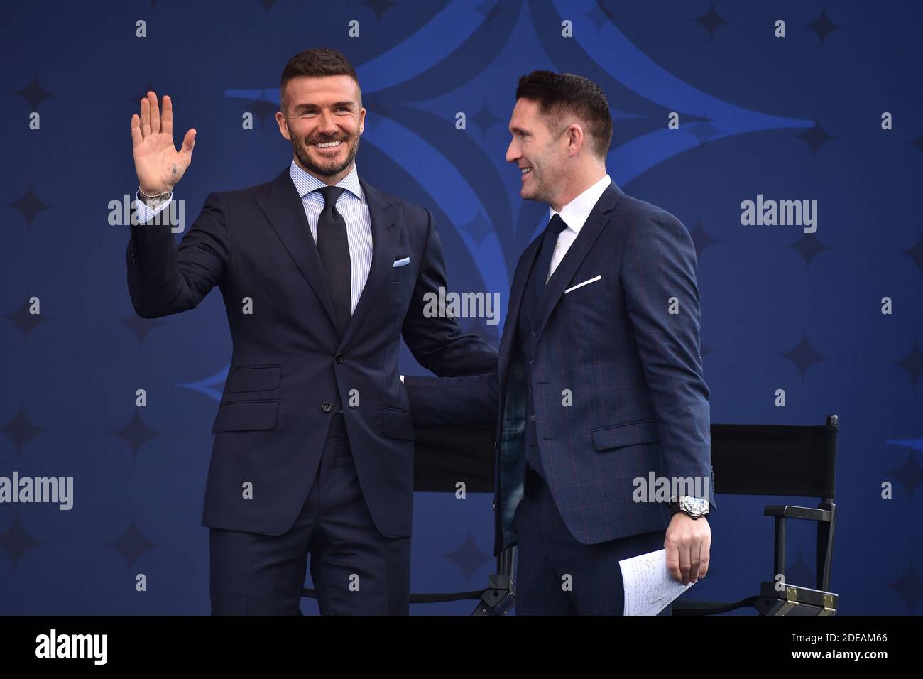 Robbie Keane attends the David Beckham's Statue Unveiling in front of ...