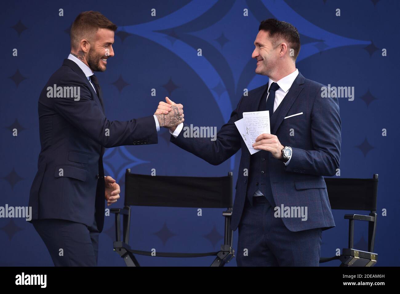 Robbie Keane attends the David Beckham's Statue Unveiling in front of ...