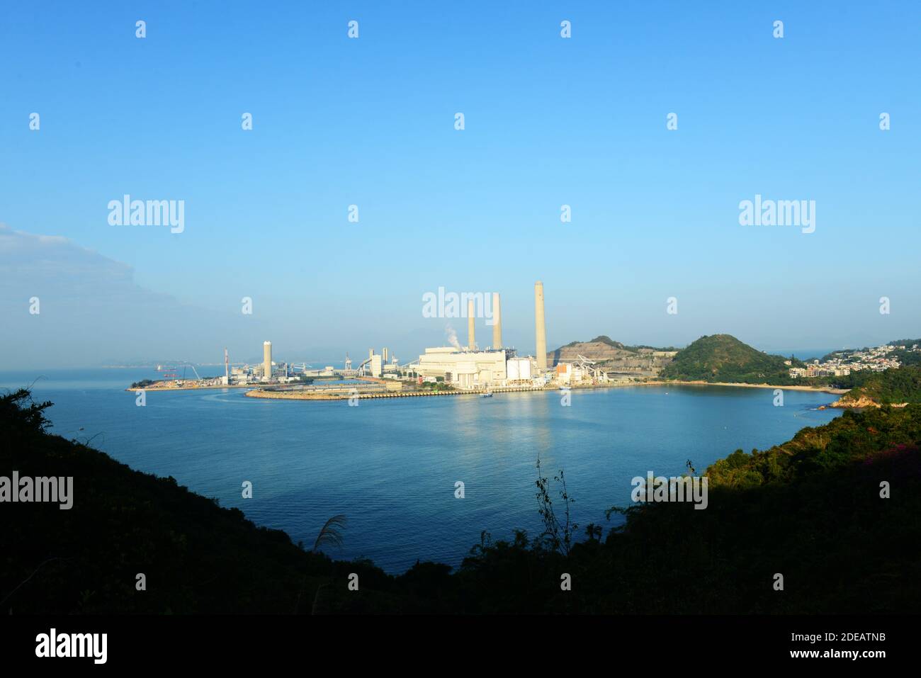 View of the HK Electric power station on Lamma island, Hong Kong Stock ...